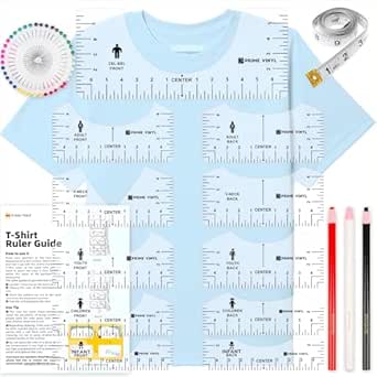 Tshirt Ruler Guide for Vinyl Alignment for 17pcs, Tshirt Ruler for ...