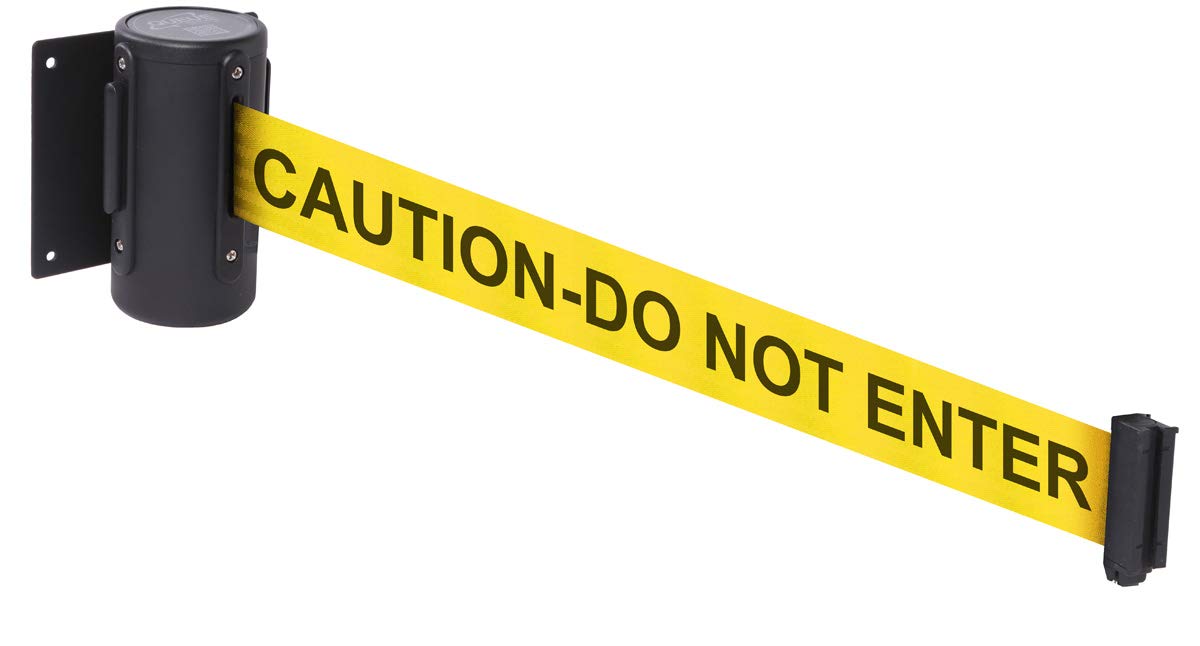 Wall mounted retractable barrier 3m CAUTION DO NOT ENTER : Amazon.co.uk ...