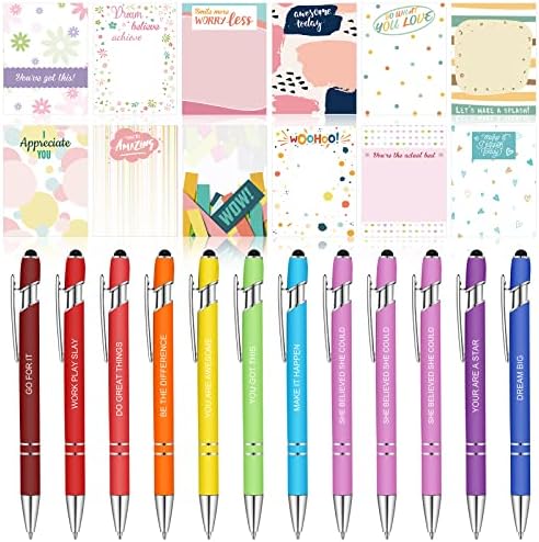Amazon.com : Geyee 24 Pcs Inspirational Sticky Notes with Funny Pens ...