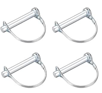 LinaLife 4 Pack Wire Lock Pin Φ 3/8 inch x70mm Length Heavy Duty Safety ...