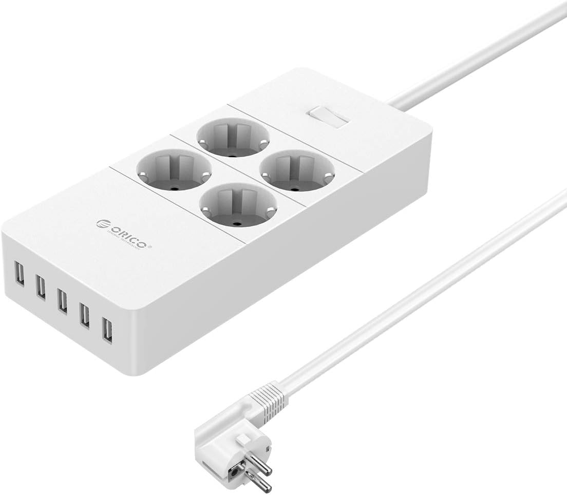 Regletas Enchufes-ORICO 4 Tomas 5 Puertos de Carga USB，con ...