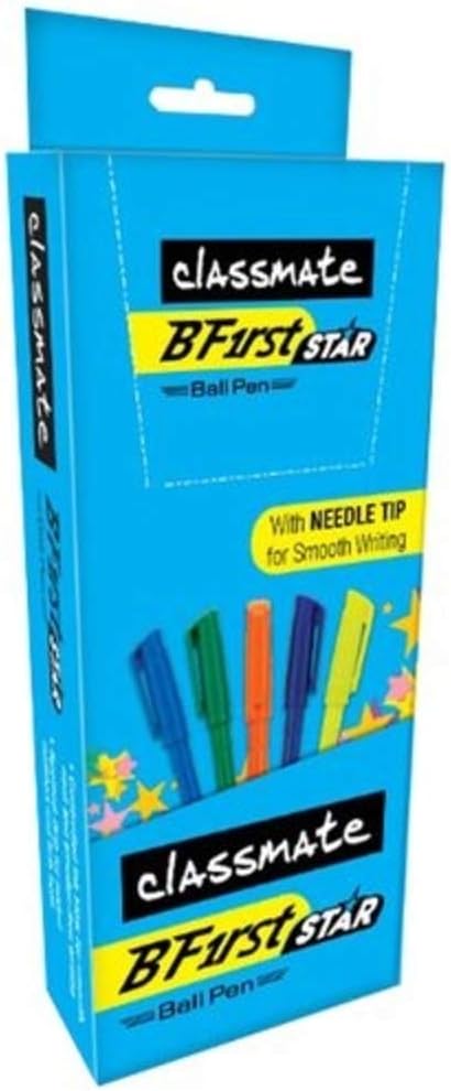Classmate Loop Ball Pen Pack, 20 Pens, Assorted Colours, Writes 5,000m ...