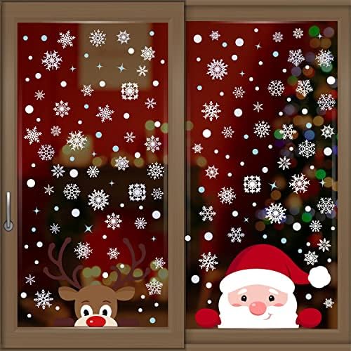 Amazon.com: WALPLUS Christmas Window Clings Christmas Decorations ...