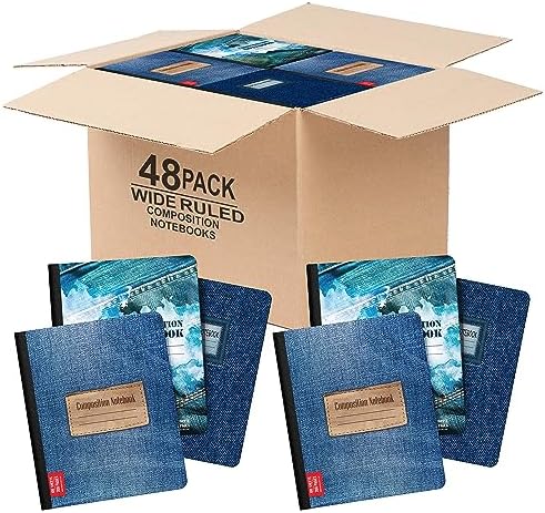 Amazon.com : E-CLIPS USA Composition Notebook Wide Ruled, Aesthetic ...