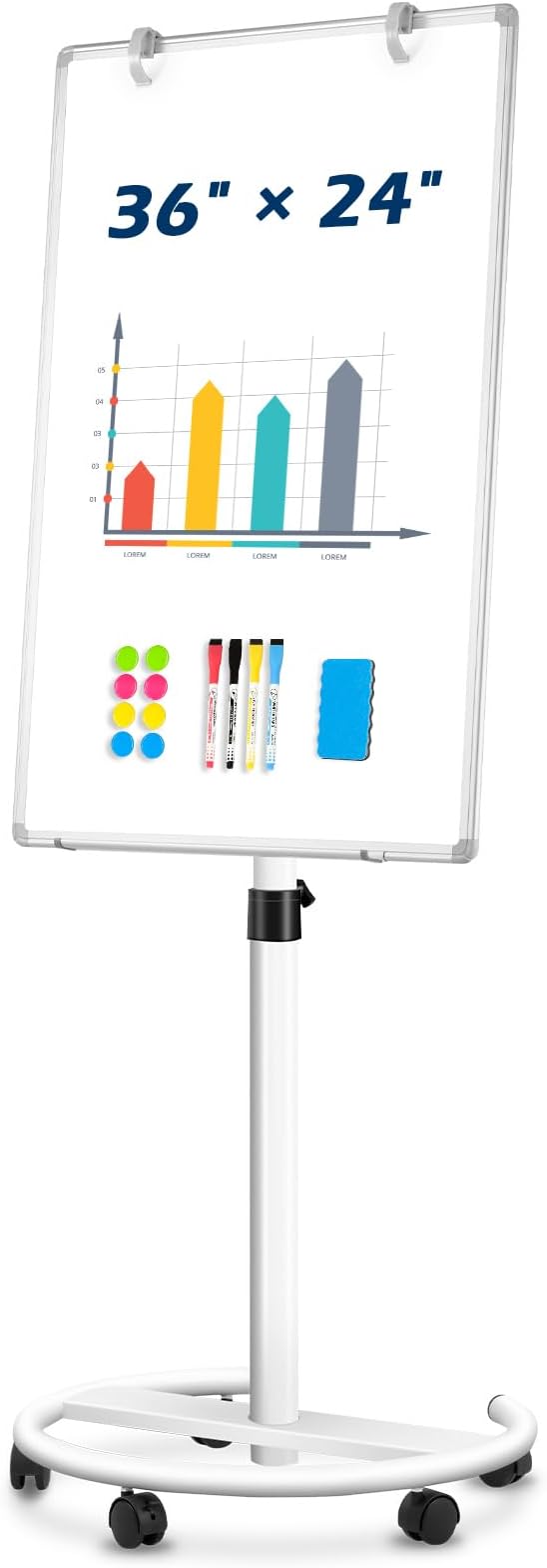 Amazon.com : QUEENLINK Mobile Whiteboard with Stand, Height Adjustable ...