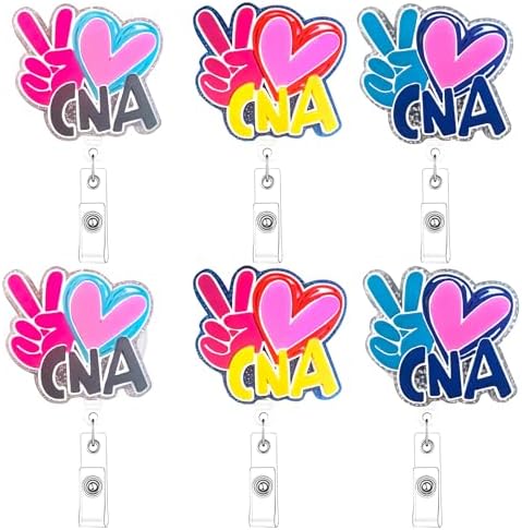 Amazon.com : 6pcs CNA Badge Reel Holder Retractable for Certified Nurse ...
