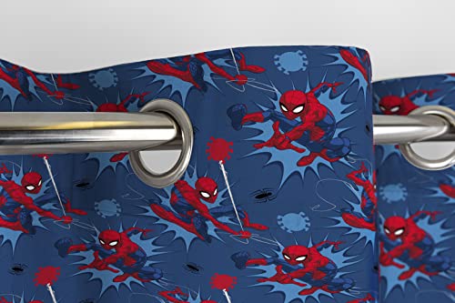 Marvel Spiderman Spidey Daze 137cm x 168cm Eyelet Window Curtains – 2 ...