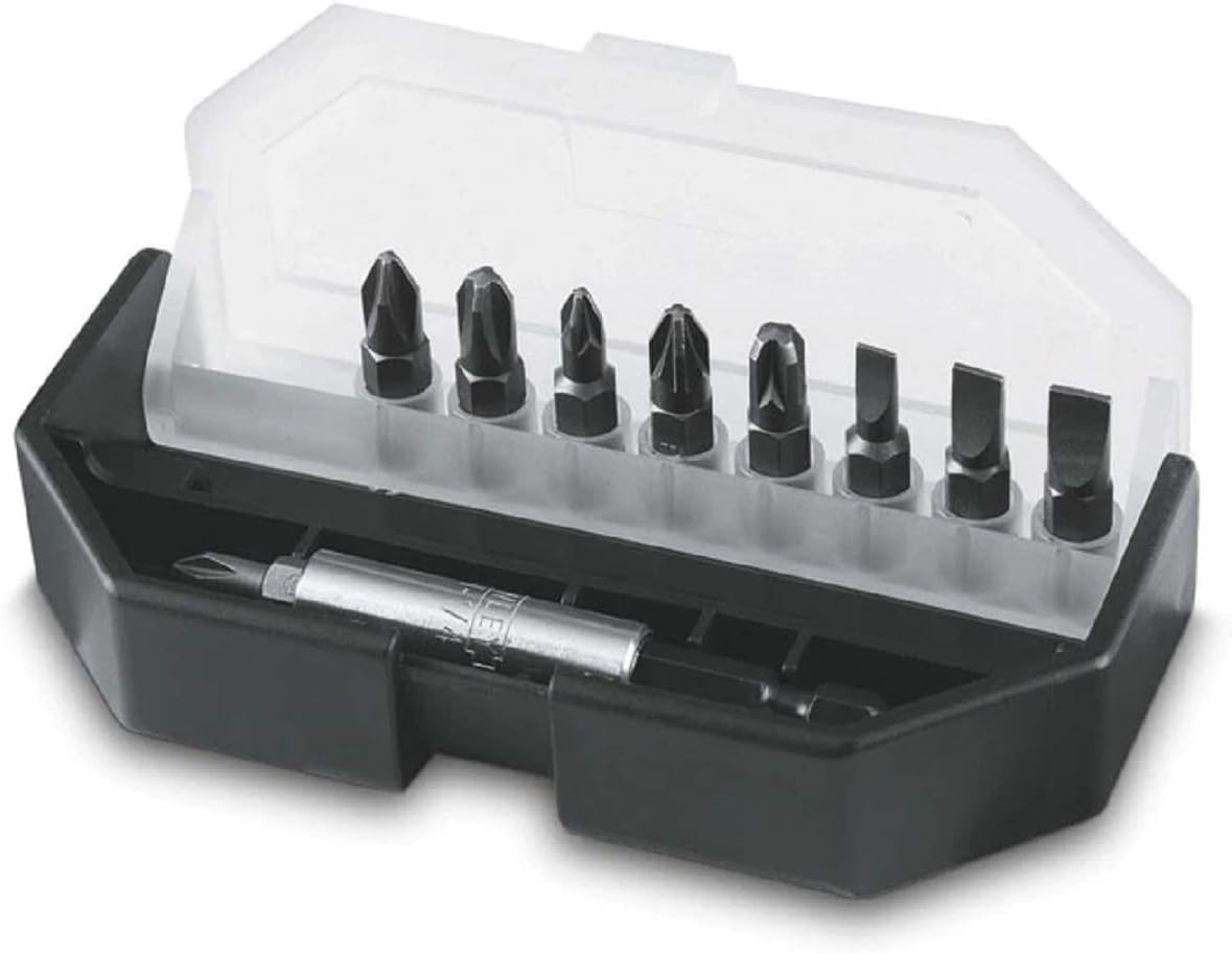 Stanley 1-68-734 Bit-Set Par./PH/PZ with bit holder (9-piece), Silver ...