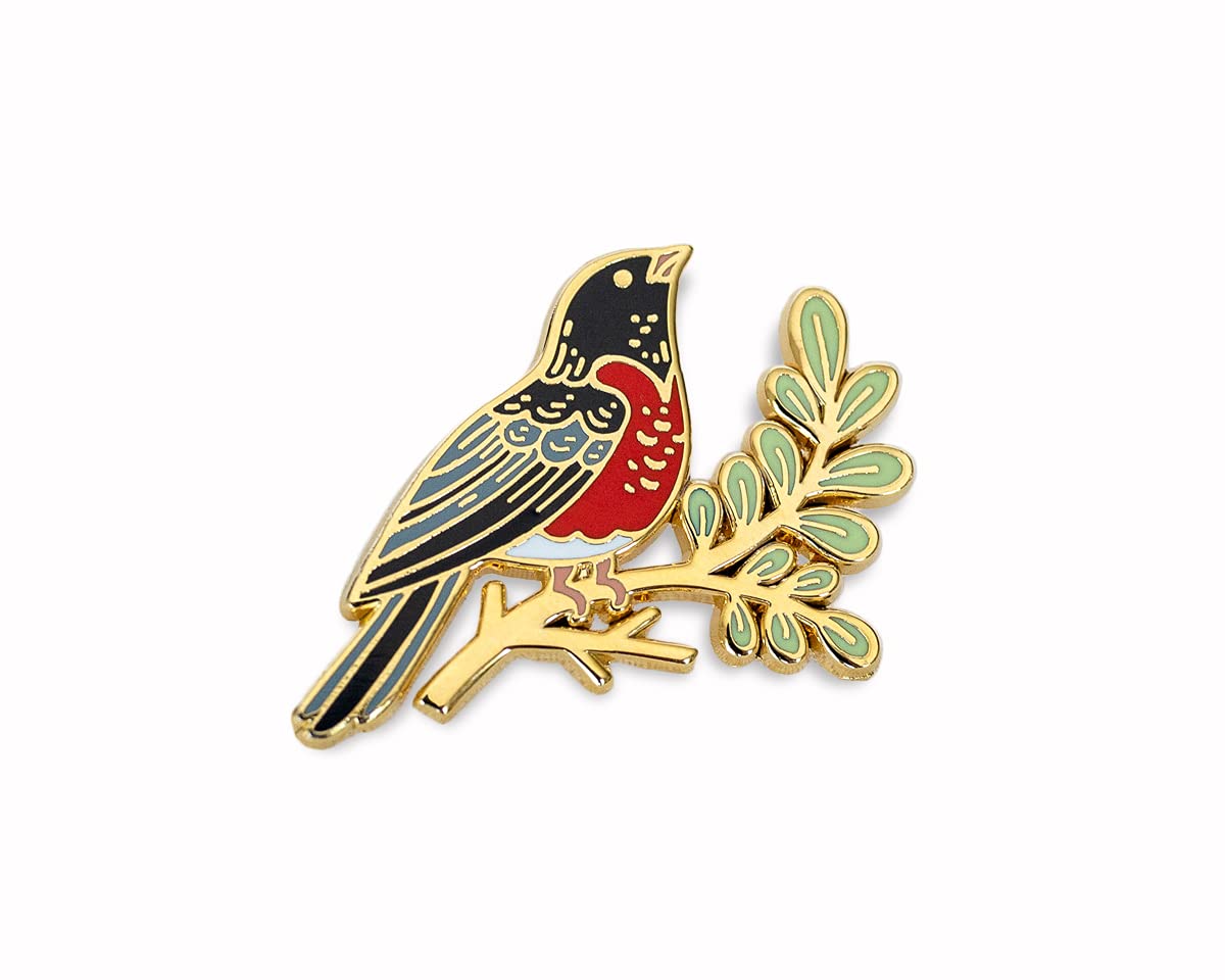 Amazon.com: Robin Bird Enamel Pin - Lapel Pin - Badge : Handmade Products