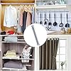 2PCS Extendable Wardrobe Rail 42-72cm, Clothes Rail Pole for Wardrobe ...