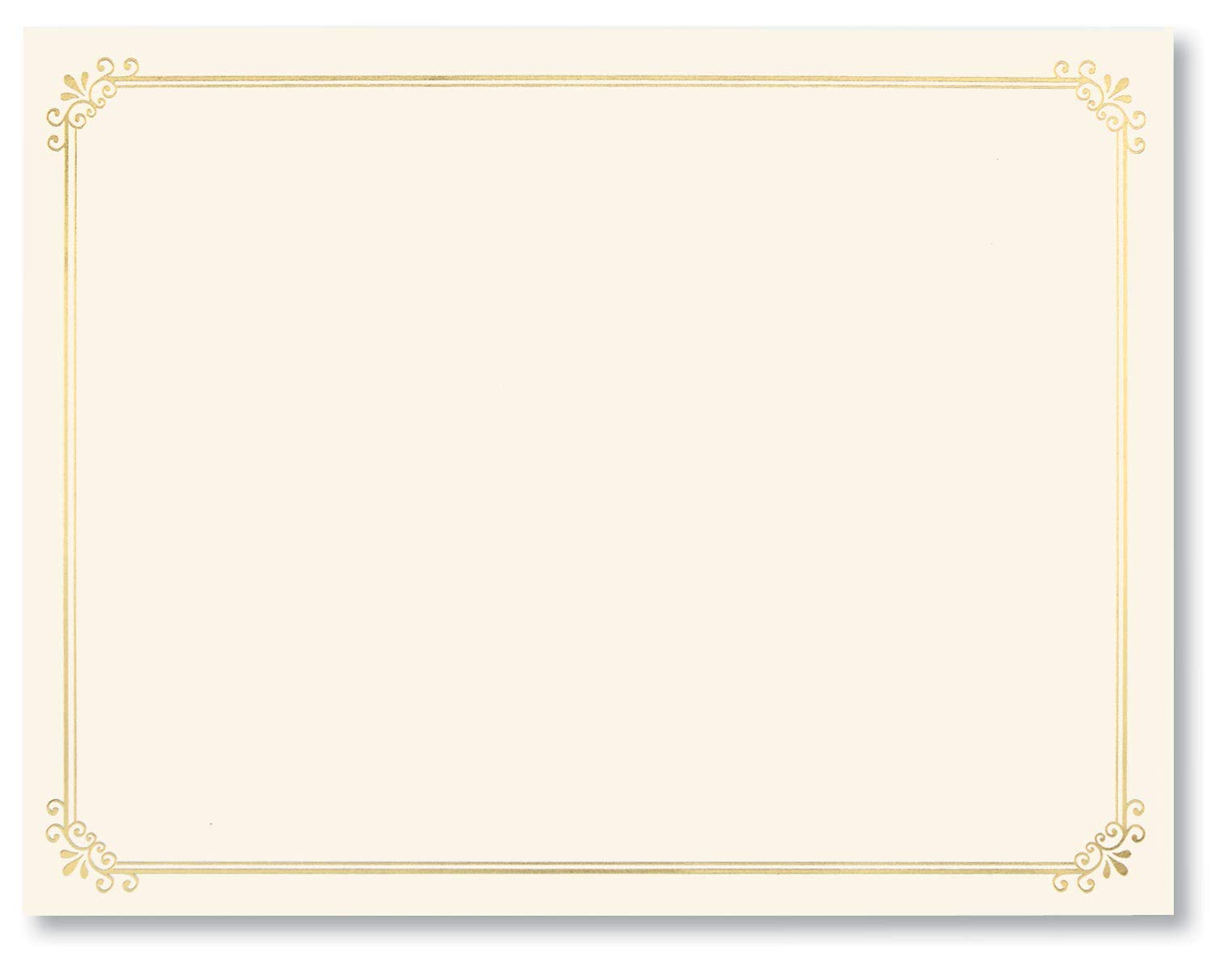 Buy PaperDirect Gold Foil on Cream Simple Border Specialty Certificates ...
