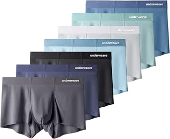 Underweave Mens Ice Silk Boxer Briefs Breathable Cool Underwear Low ...