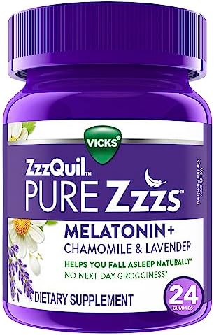 Amazon.com: ZzzQuil Pure Zzzs Melatonin Sleep Aid Gummies, 110 ct, with ...