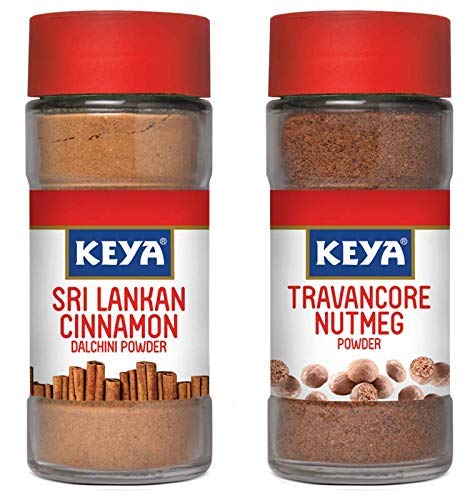 KEYA Cinnamon and Nutmeg Powder Combo (50 g and 65 g) : Amazon.in ...
