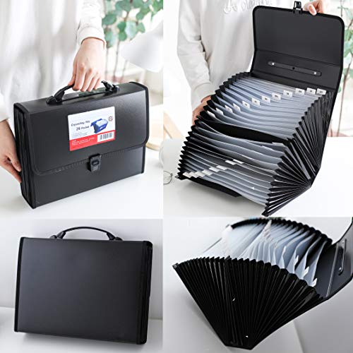 Snapklik.com : FANWU 26 Pockets Expanding File Accordion Folder