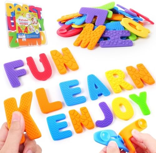 Amazon.com: Sensory Alphabet Toys for Kids Toddler: Textured Fidget ...