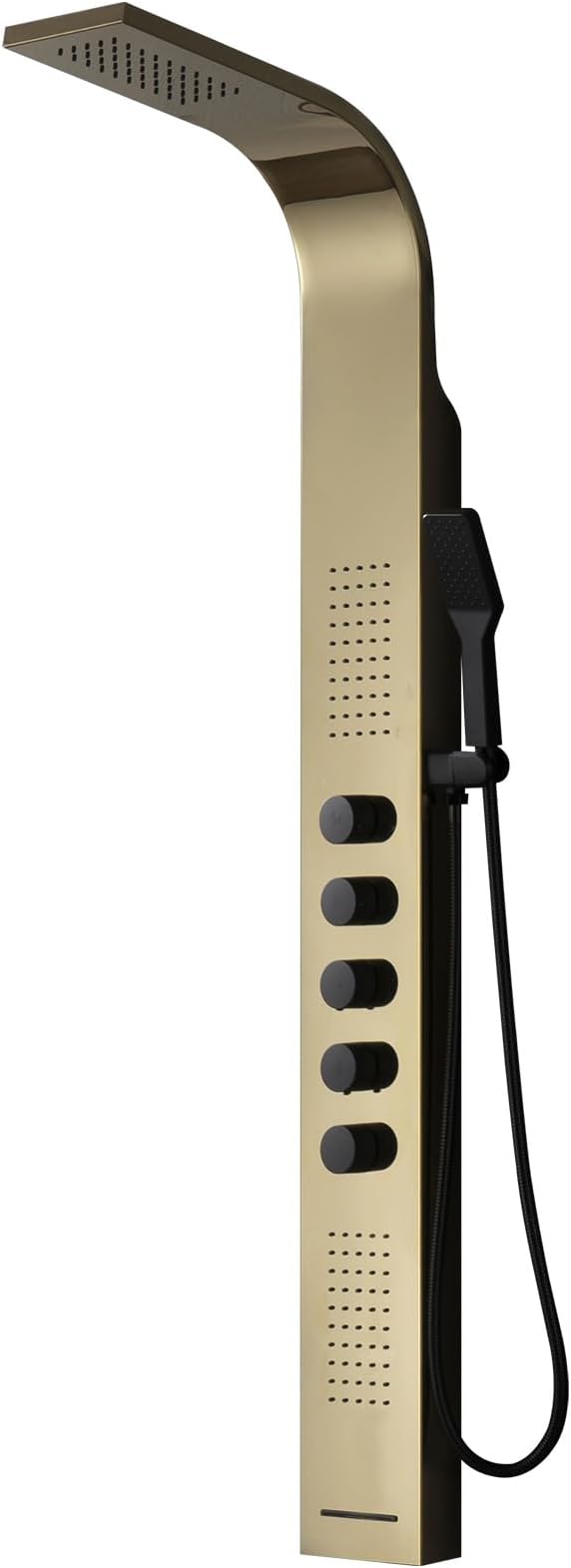 ELLO&ALLO Stainless Steel Shower Panel Tower System,LED Rainfall ...