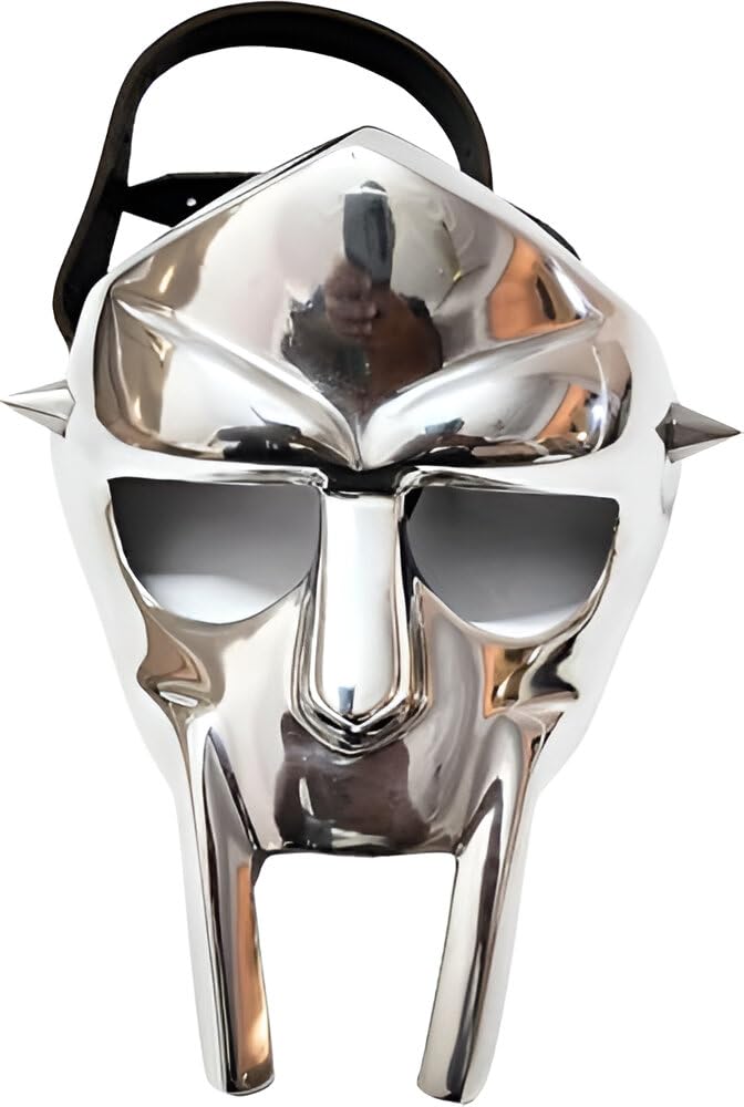 Amazon.com: Mf Doom Mask Roman Gladiator Helmet Face Mask, Fantasy ...