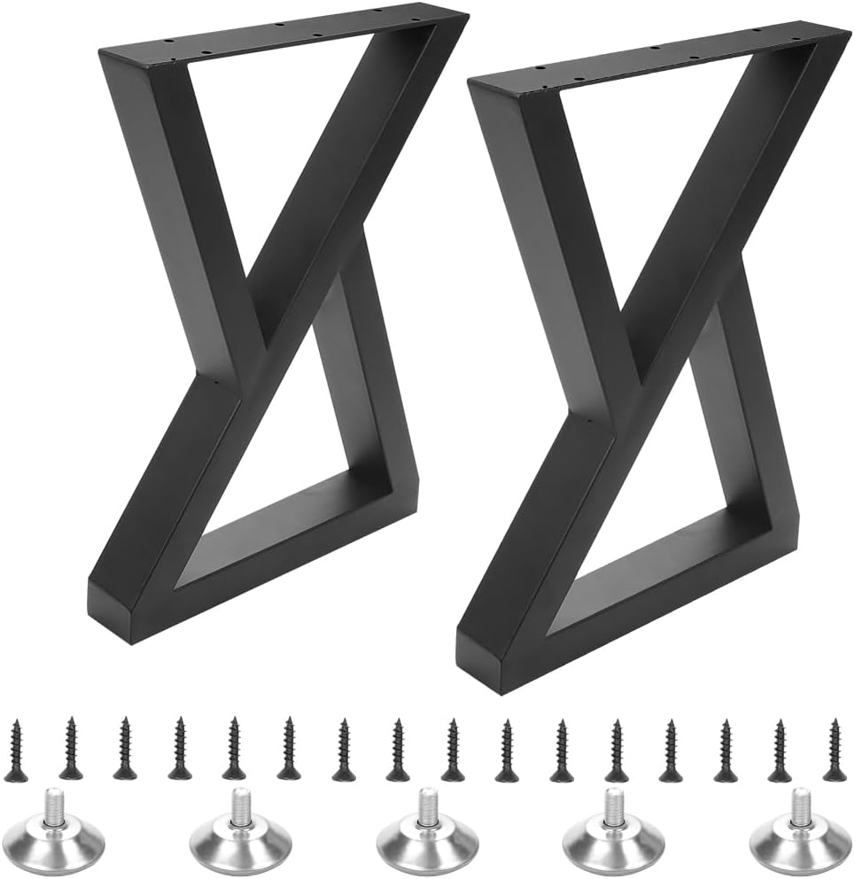 Dorkis Patas de Banco de Metal de 40.6 cm, Juego de 2 Patas de Mesa, Patas de Mesa de Centro de ...