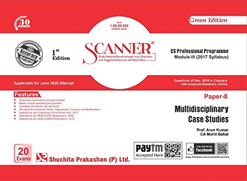 Scanner CS Professional Programme Module III (2017 Syllabus) Paper - 8 Multidisciplinary Case ...