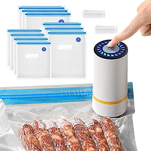 Handheld Portable Mini Vacuum Sealer With Reusable Food Storage Zipper ...