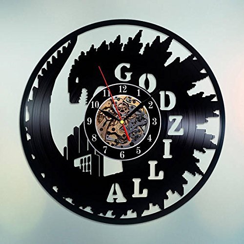 Buy Godzilla Vinyl Record Wall Clock - Home Room or Bedroom Wall Decor ...