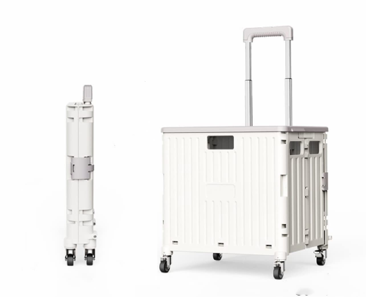 Buy LIMOS65L Foldable Utility Rolling Shopping Cart,Heavy Duty Rolling ...