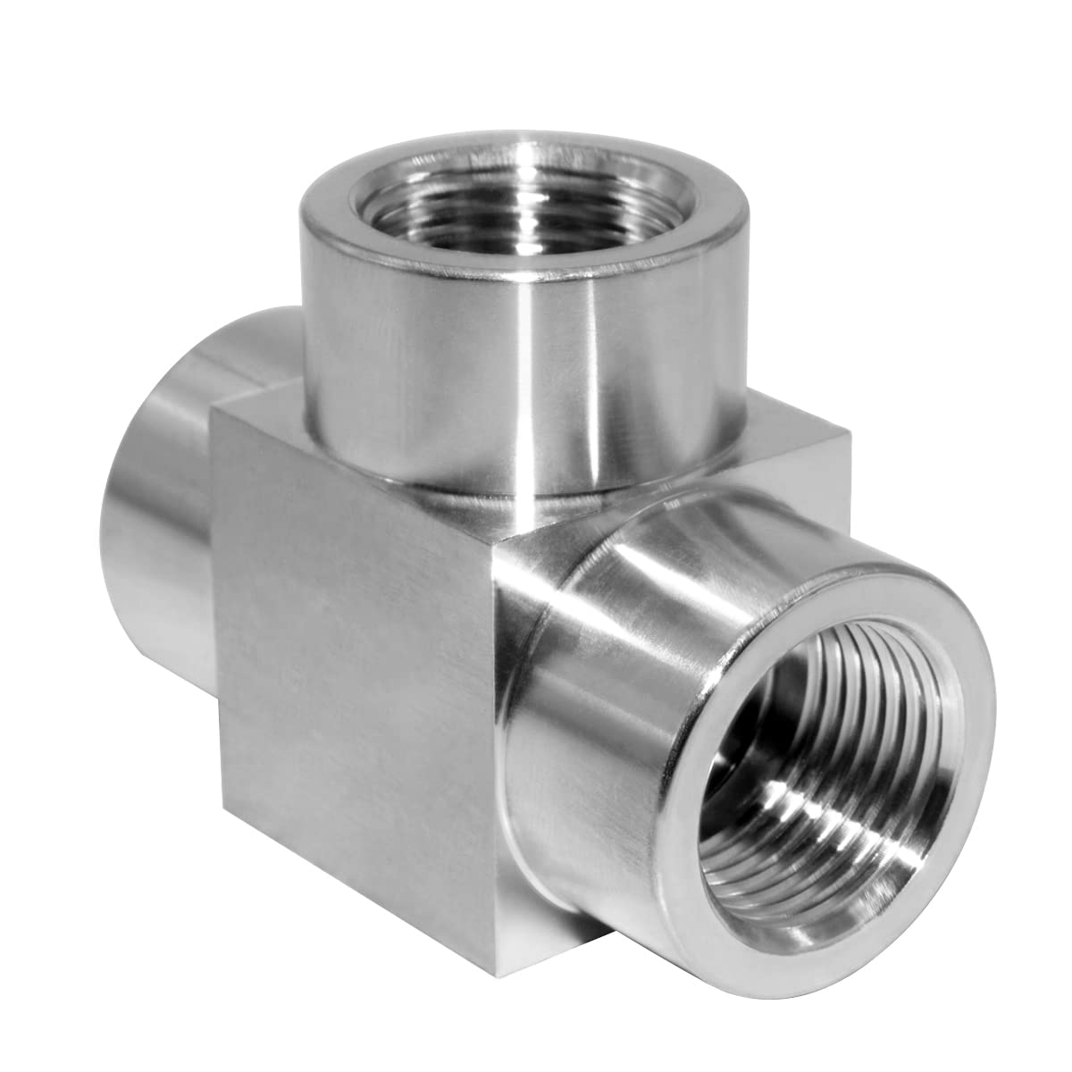 Amazon.com: Beduan Stainless Steel Tee Pipe Fittings, 1/4" x 1/4" x 1/4 ...
