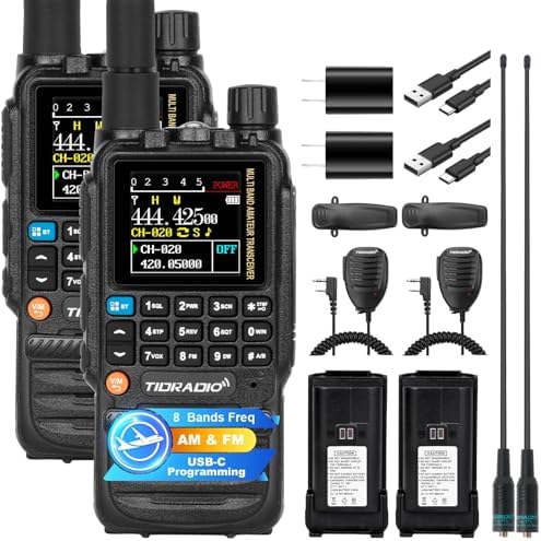 Amazon.com: TIDRADIO TD-H3 Ham Radio Handheld, Multi-Band Two-Way Radios with 2500mAh Battery ...