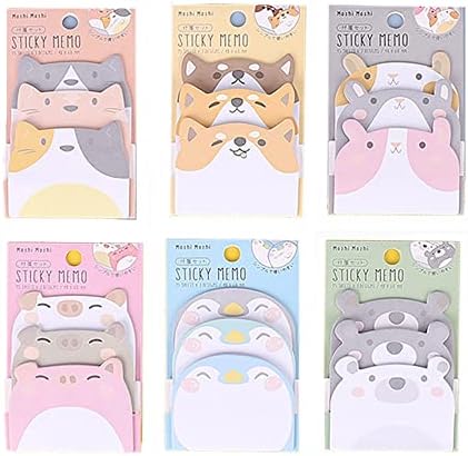 Amazon.com : cobee Cute Animal Self Stick Notes,8 Pack Kawaii Rabbit ...