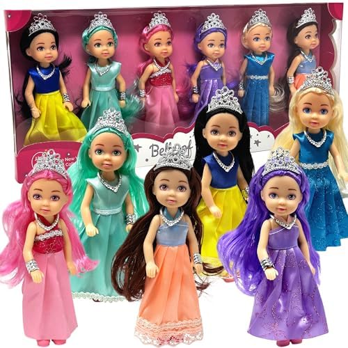 Little Dolls Set with Mini Princess Dolls for Girls – Princess Toy ...