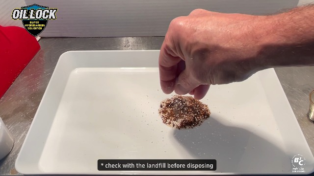 Watch Oil Lock Oil Spill Absorption Demo on Amazon Live