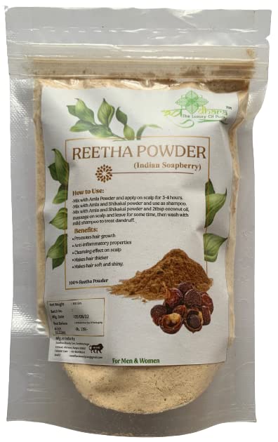 Swadhara Natural 100% Pure Organic Reetha Powder Double Filtered Reetha ...
