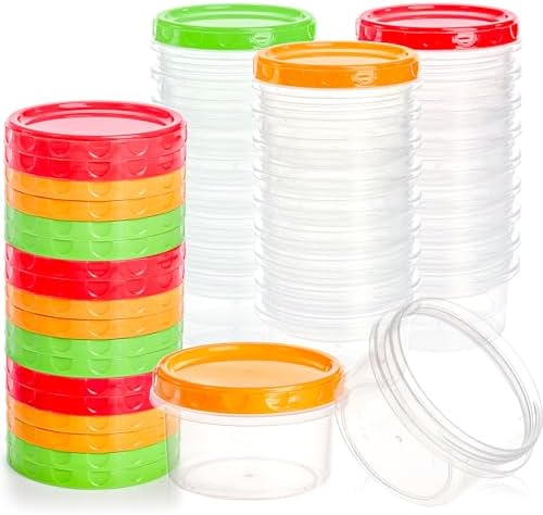 Elsjoy 36 Pack 8 oz Freezer Food Storage Container with Lid, Reusable ...