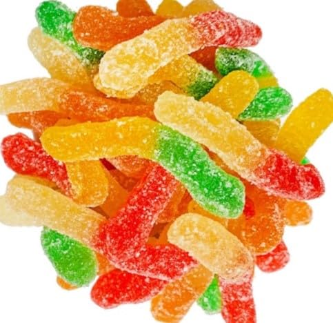 Amazon.com : SweetGlob Gummy Worms Candy (Aqua Sour Gummy Worm, 2 Pound ...