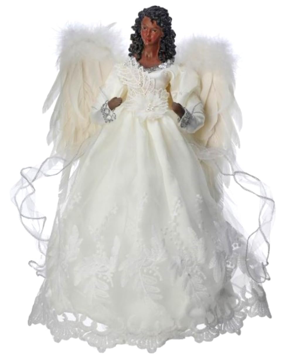 Amazon.com: The Bridge Collection 16" Lace Dress African American Angel ...