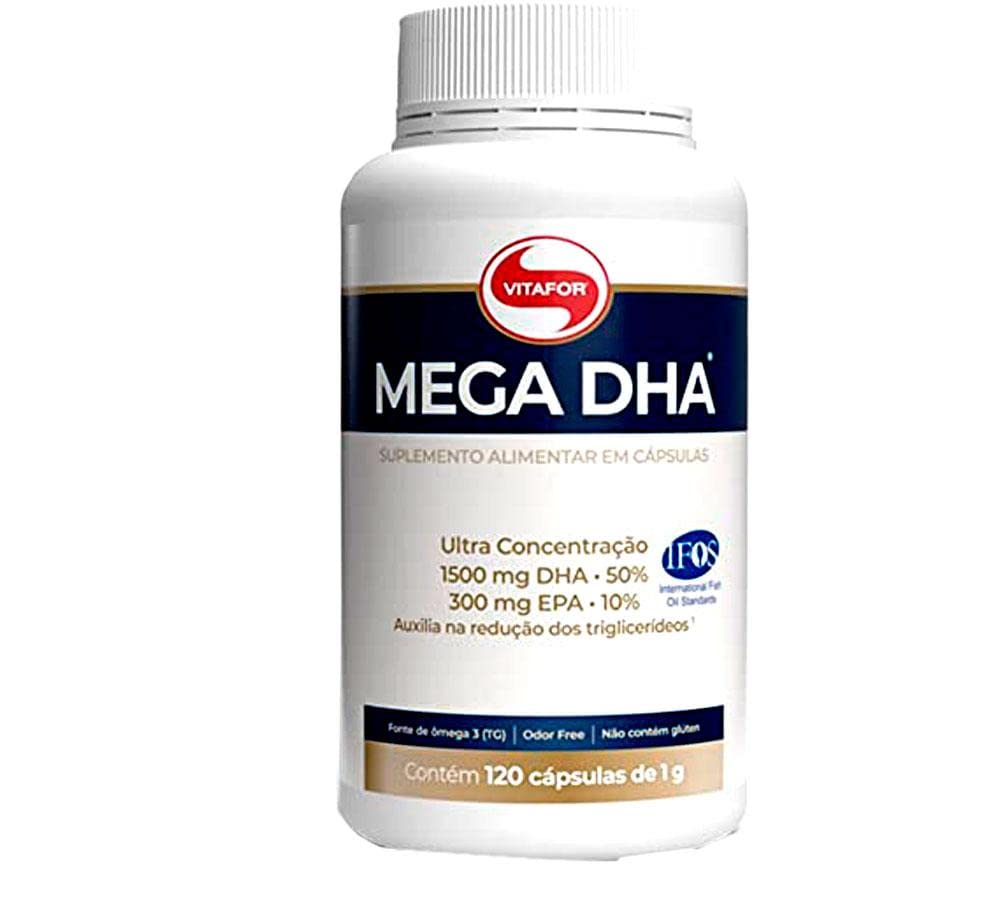 Mega DHA 1500mg Dha + 300mg Epa - 120 cápsulas - Vitafor | Amazon.com.br