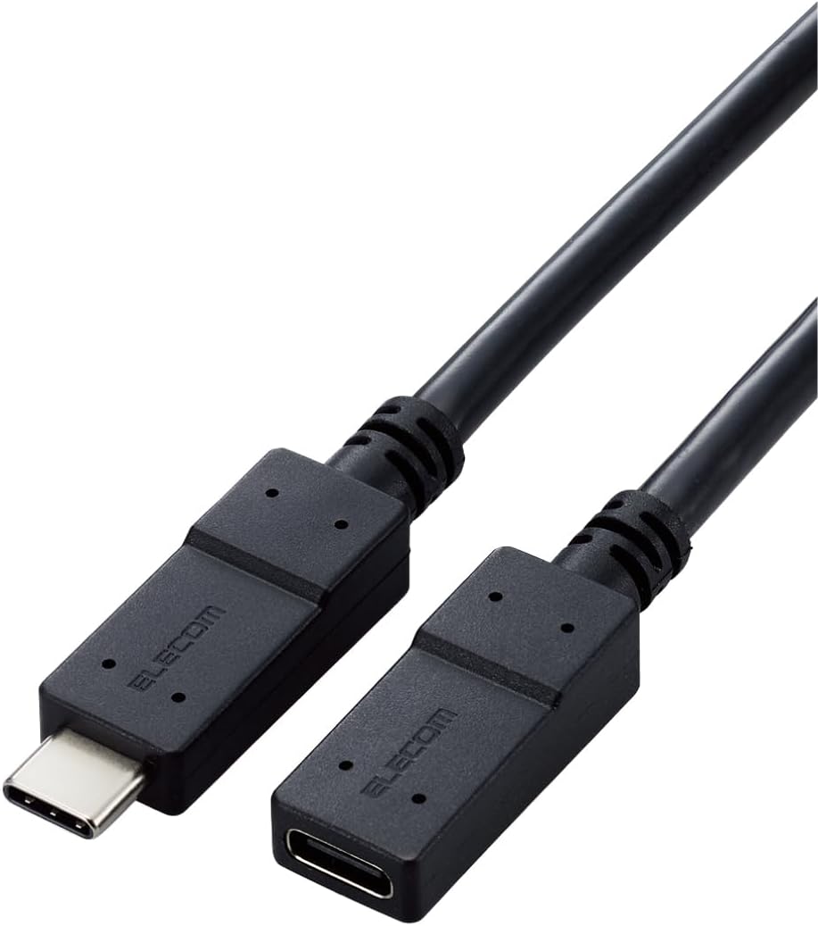 Amazon.co.jp: エレコム usb c ケーブル 延長 Type C & Type C 5Gbps 充電器延長 USB Power ...
