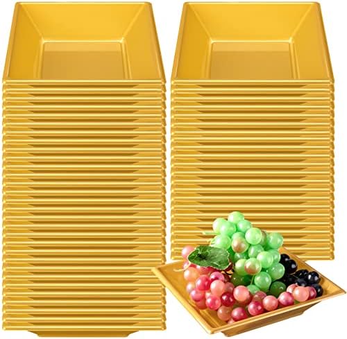 Amazon.com: Tlence 100 Pack Disposable Plastic Serving Bowls Set, 24 OZ ...