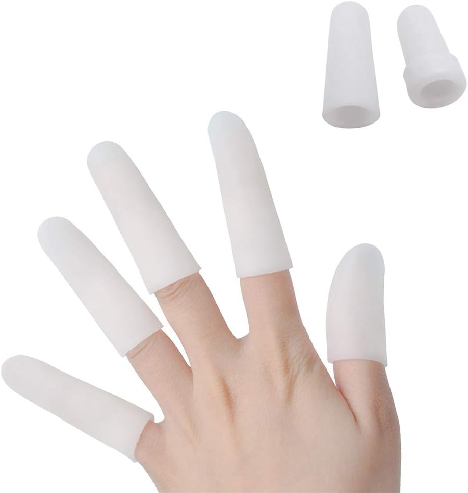 Amazon.com: Gel Finger Cots,Finger Cover,Silicones Finger Protectors ...