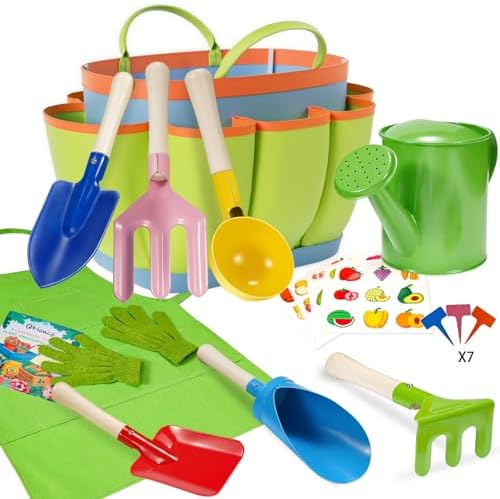 Amazon.com: Little Gardener Tool Set with Garden Tools Bag for Kids ...
