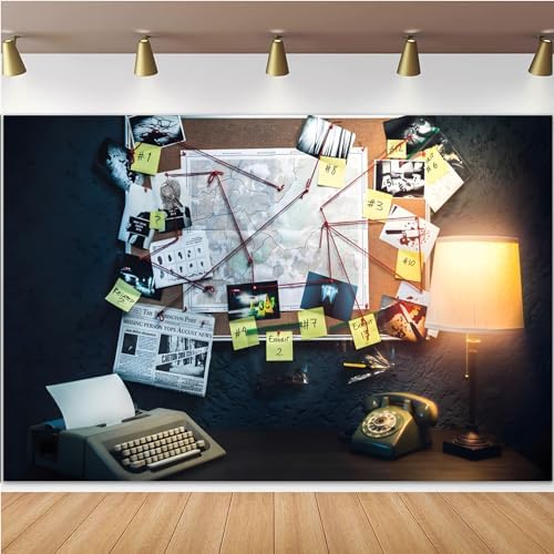 Amazon.com : Canessioa Detective Backdrop Spy Agent Detective Theme ...