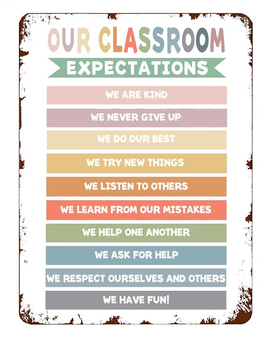 Buy LYXDS Neutral Classroom Rules , Educational Learning , Learning ...