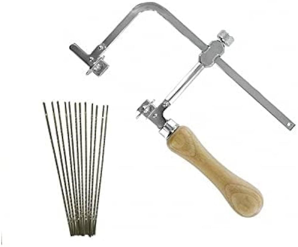 Adjustable Steel Hand Saw Frame Coping with 144 Piece Blades (75mm ...