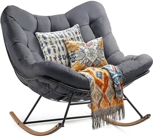 YITAHOME Oversized Rocking Chair, Wide Rocking Chair with Extra Thick ...