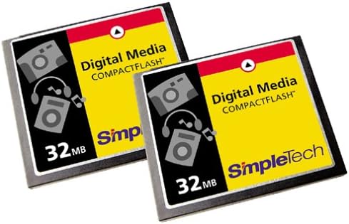 Amazon.com: SimpleTech 32 MB Twin Pack CompactFlash Card (STI-CF/32x2 ...