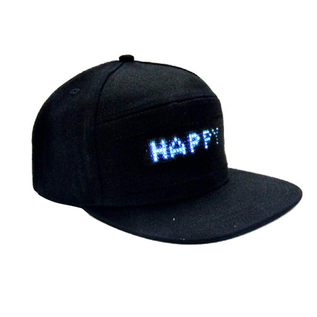 Buy Led Display Cap Waterproof Smartphone Controlled LED Hat with LED ...