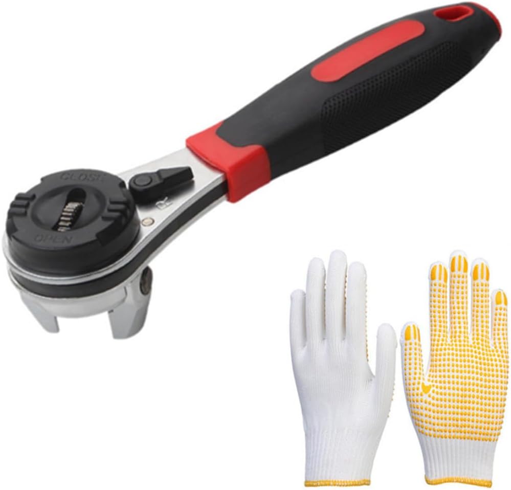 Mefape Adjustable Ratchet Wrench, Universal Socket Wrench Set ...