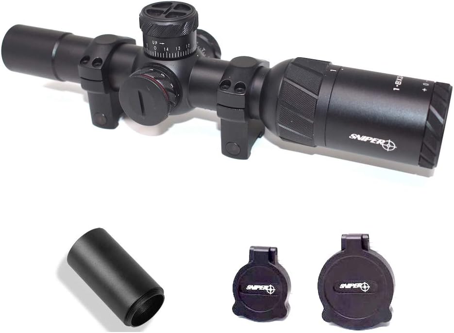 Sniper NT1-8X24GL Scope Red Illuminated Reticle 30mm Tube with Scope ...