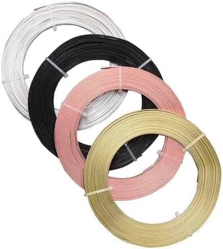 Amazon.com: 131 Feet Flat Jewelry Craft Wire, 5mm Bendable Meta ...